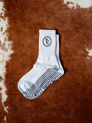 TCC Original Round Logo | Pilates & Barre Grippy Socks